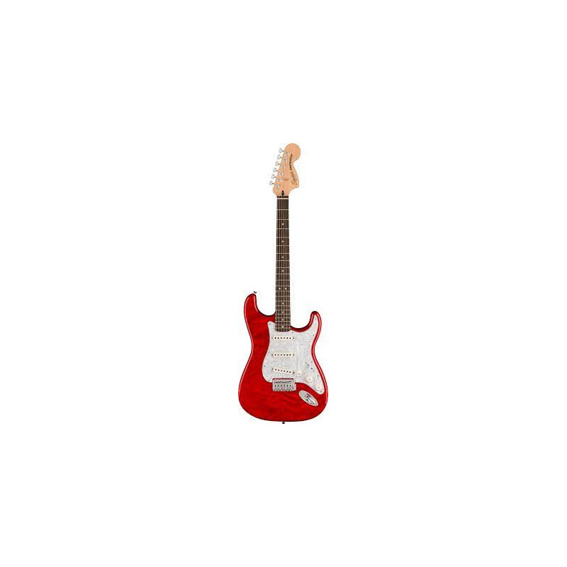 SQUIER by FENDER AFFINITY SERIES FSR STRATOCASTER QMT CRIMSON RED ...